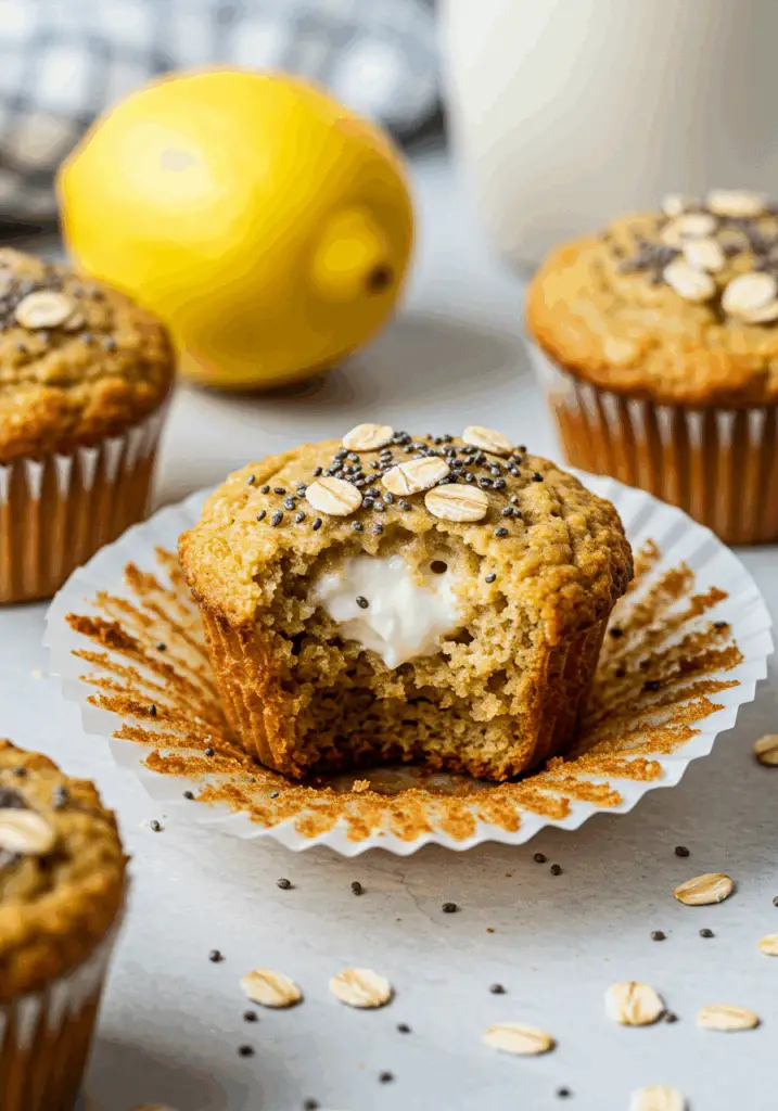 Lemon Chia Oat Muffins - Clarerecipes