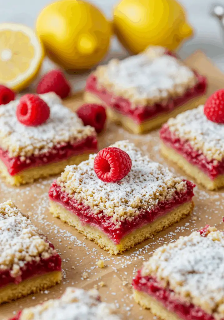 Tangy Raspberry Lemon Bars
