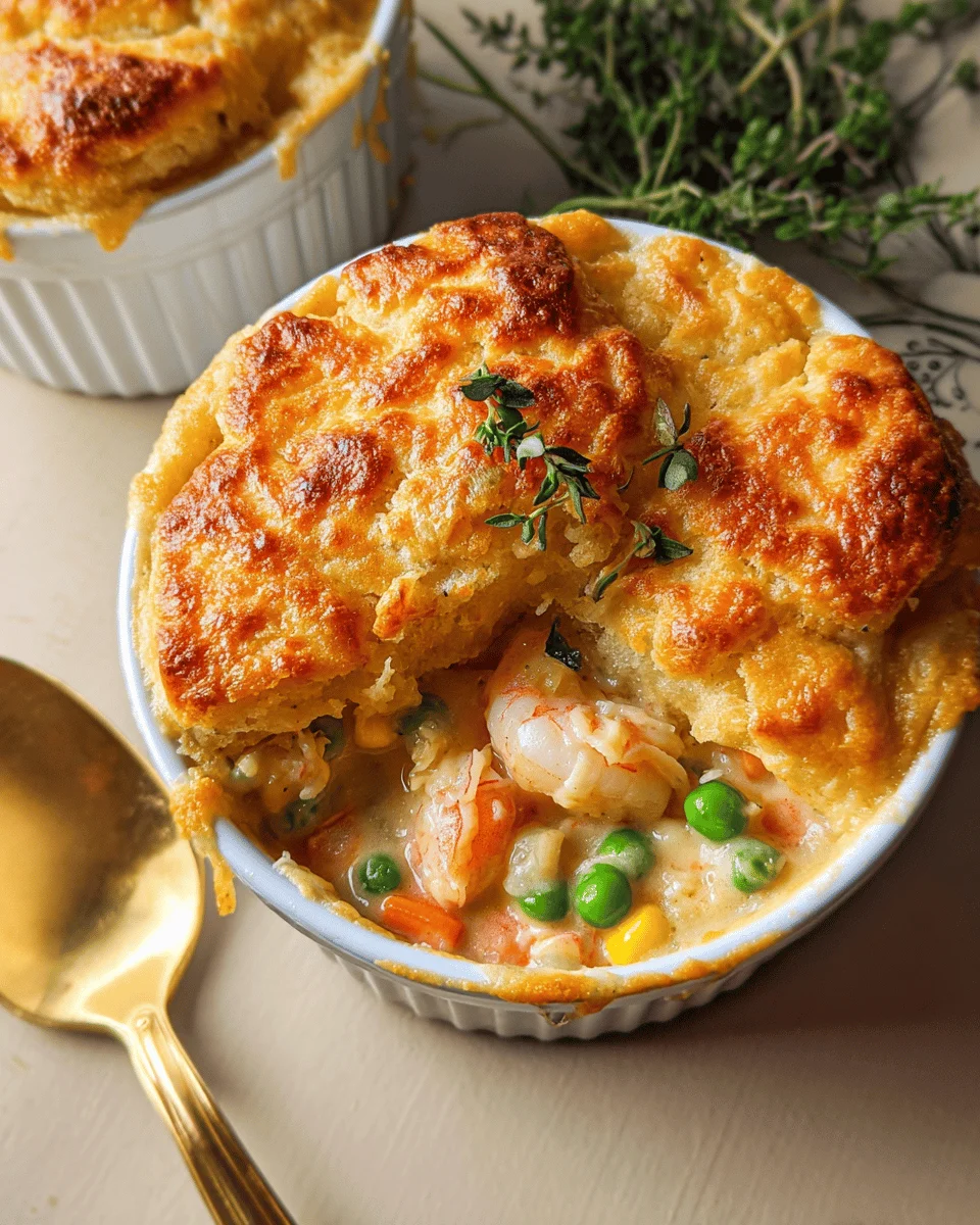 Seafood Pot Pie (with Cheddar Bay Crust)