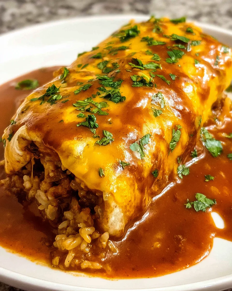 Ground Beef Wet Burrito