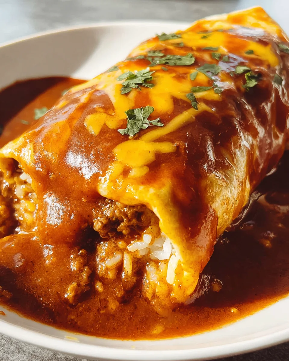 Ground Beef Wet Burrito