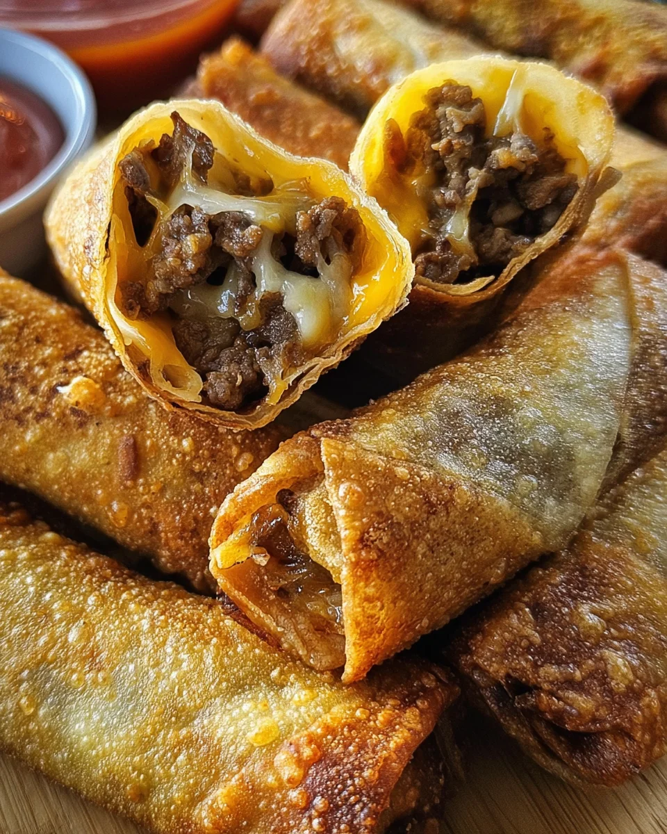 Cheeseburger Spring Rolls