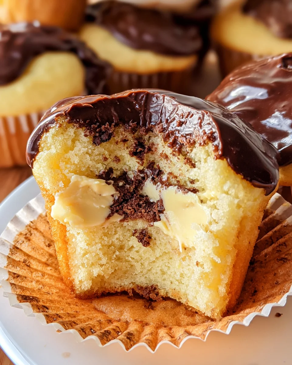 Boston Cream Pie Cupcakes